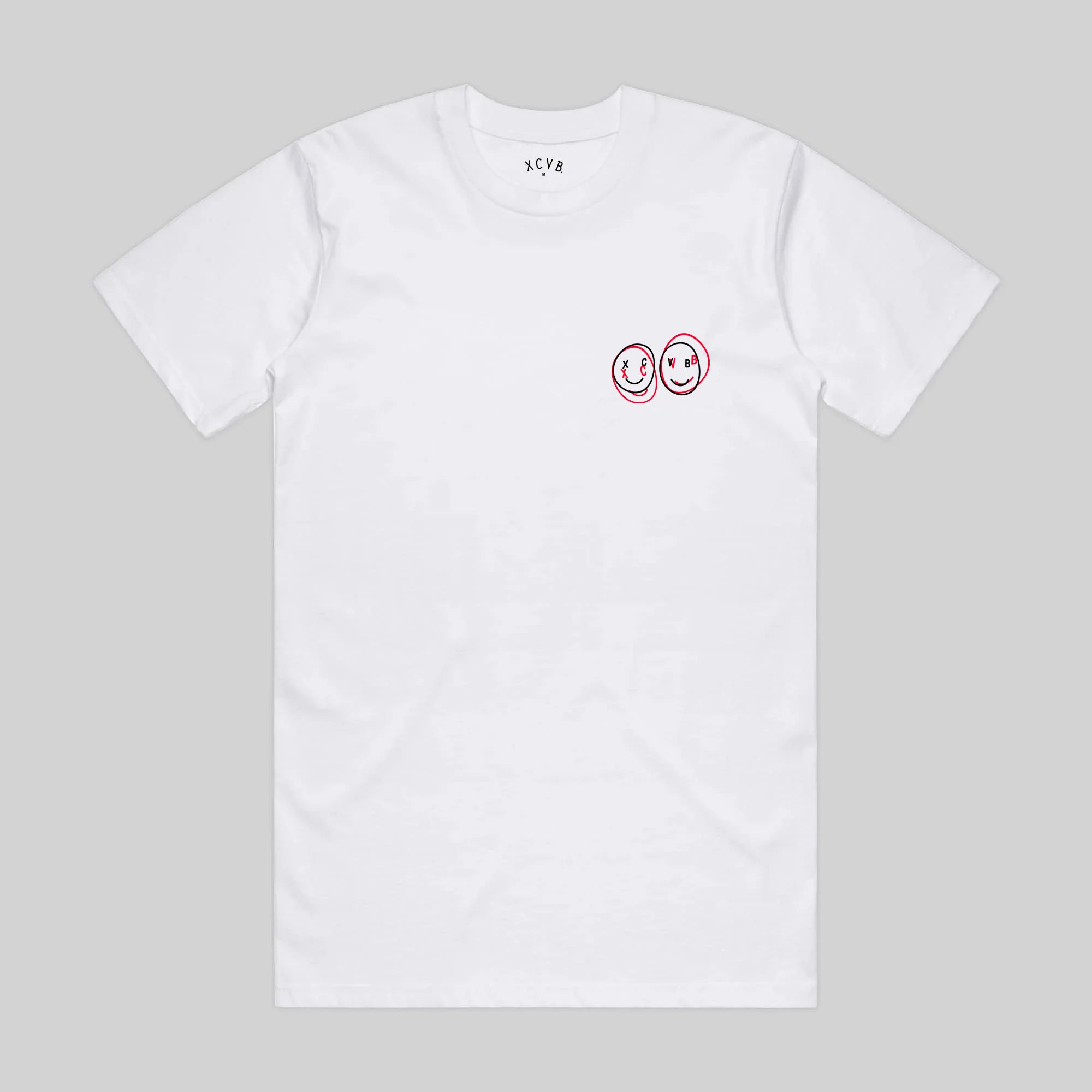 XCVB White Faces T-Shirt || UK Independent Streetwear Clothing Brand | XCVB