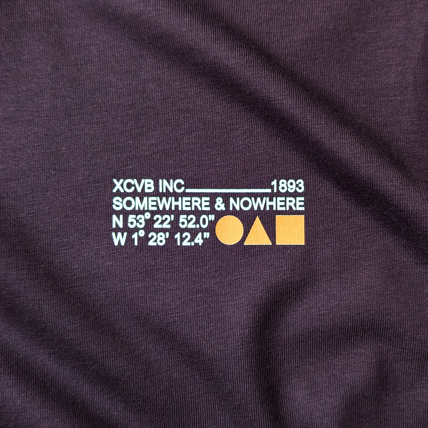 XCVB Plum Somewhere & Nowhere T-Shirt || UK Independent Streetwear ...