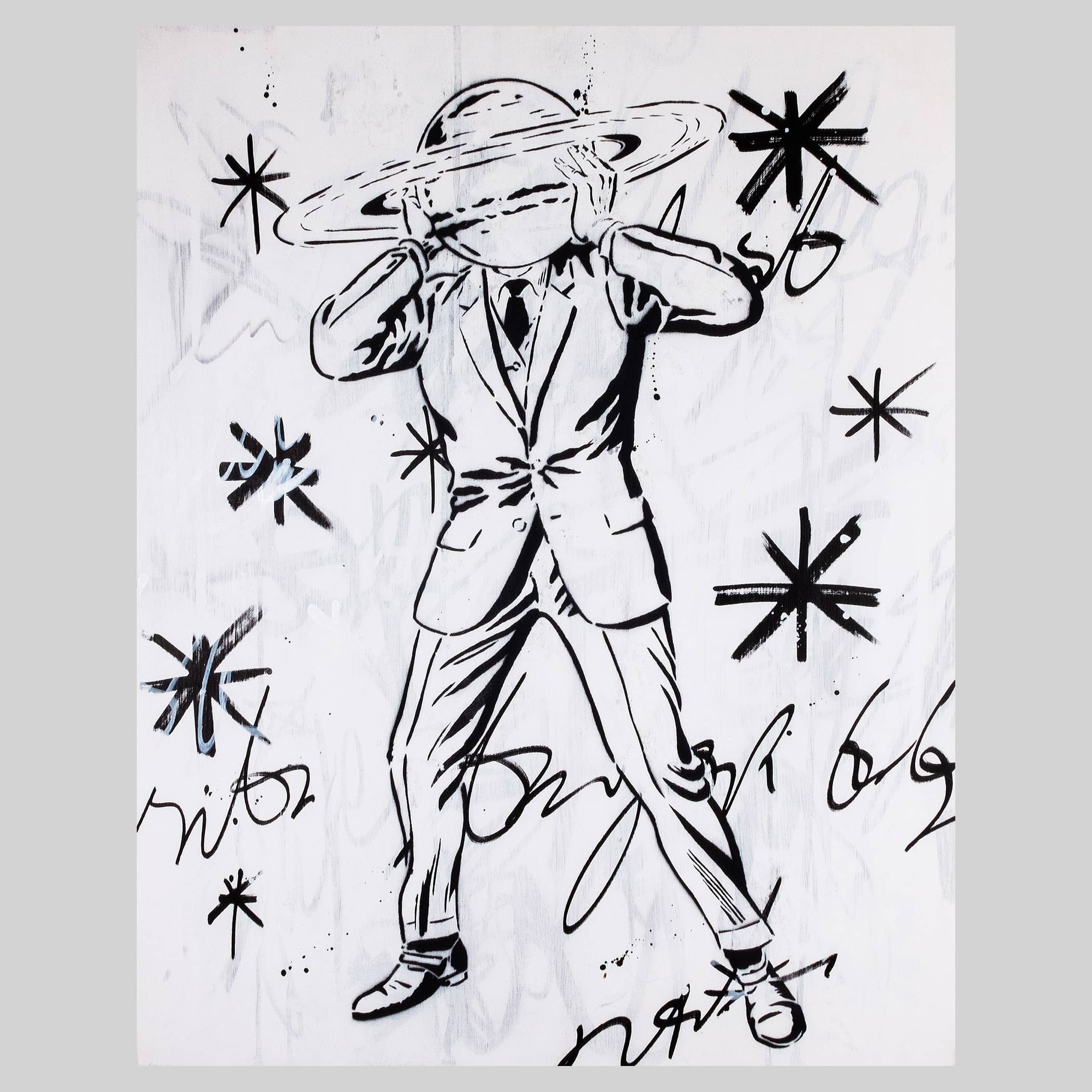 Spaceman Original XCVB Canvas Art Work | XCVB