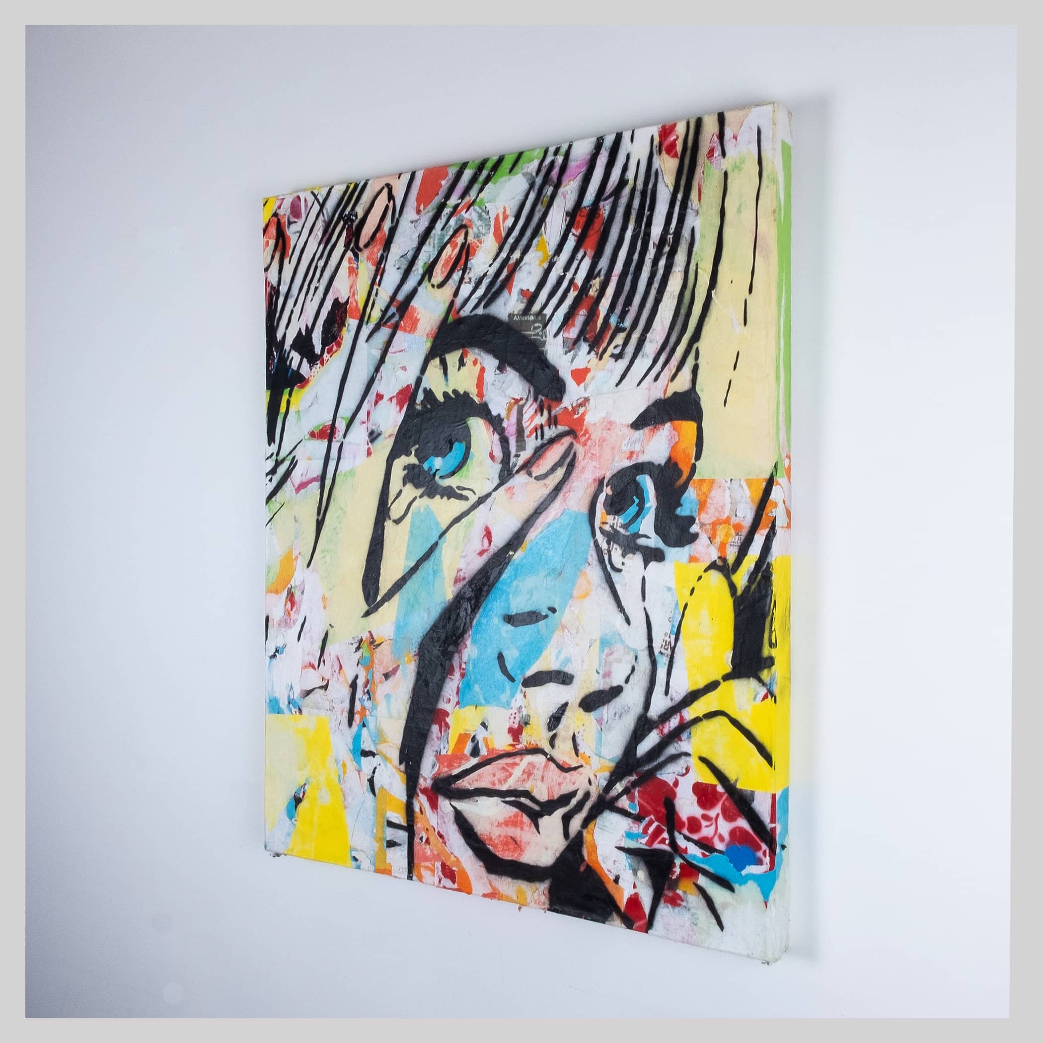 Lady Block Colour Original XCVB Canvas Art Work | XCVB